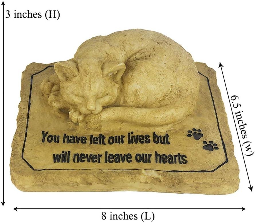 Cat Memorial Stones Garden Stones Statues - Personalized Pet Memorial ...