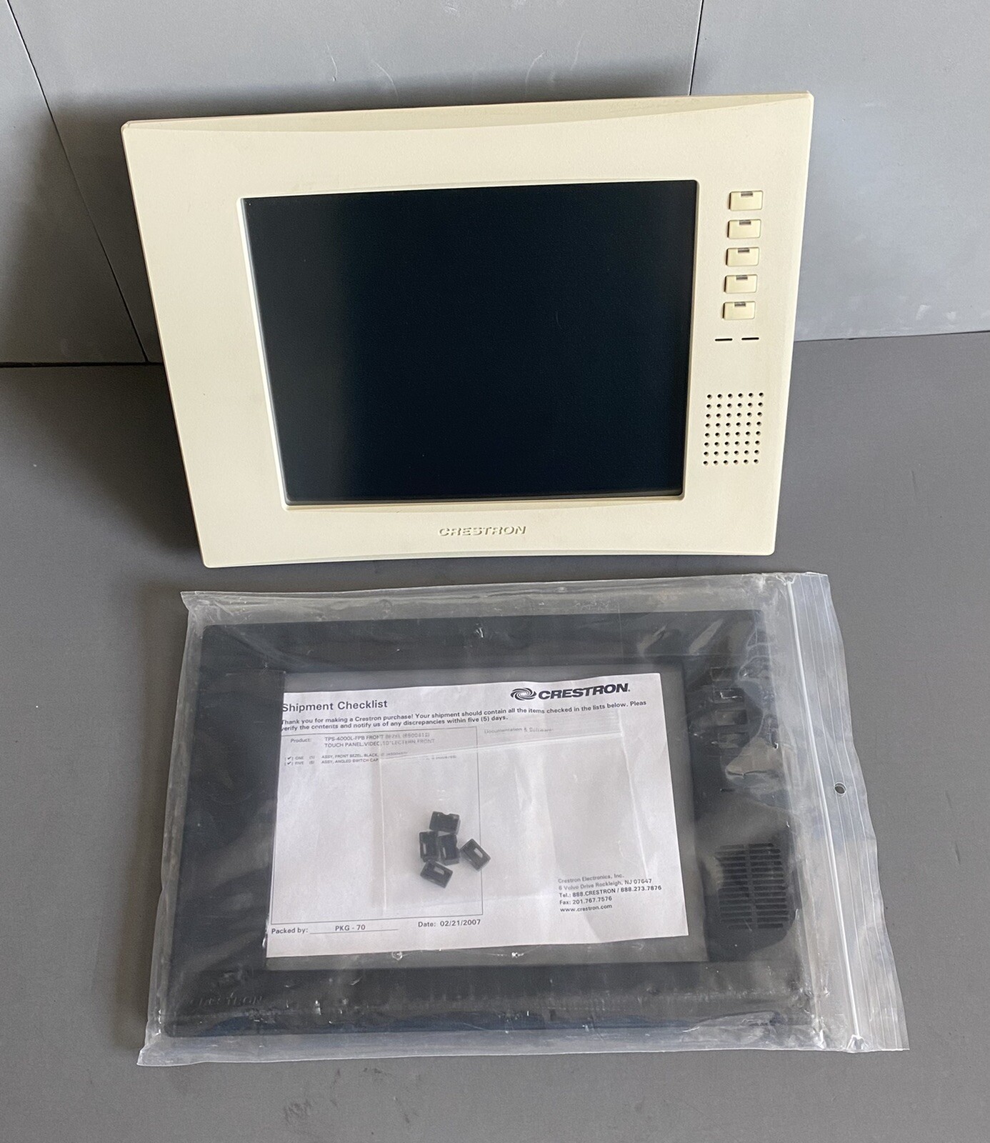 Crestron TPS-4000L Touch Screen w/Aluminum Faceplate (Almond) | eBay
