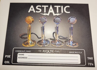 Astatic D-104, Silver Eagle , Golden Eagle qsl cards ham radio cards cb ...