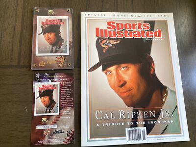 Cal Ripken Jr. Orioles 2001 SI Commemorative Tribute w/Authentic Images ...
