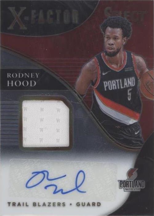 2020-21 Panini Select - X-Factor Memorabilia Signatures Rodney Hood #XF ...