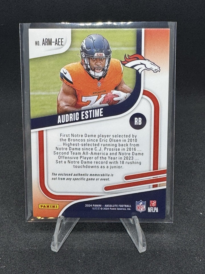 2024 Panini Absolute - Rookie Materials Patch - #ARM-AEE Audric Estime ...
