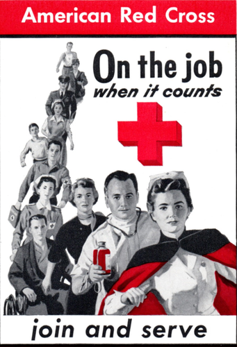 Red Cross Advertising Recruitment Postcard Pennsylvania Railroad ...