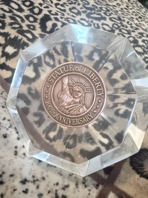 100th Anniversary Statue Of Liberty Coin Diamond Shaped Paper Weight | eBay