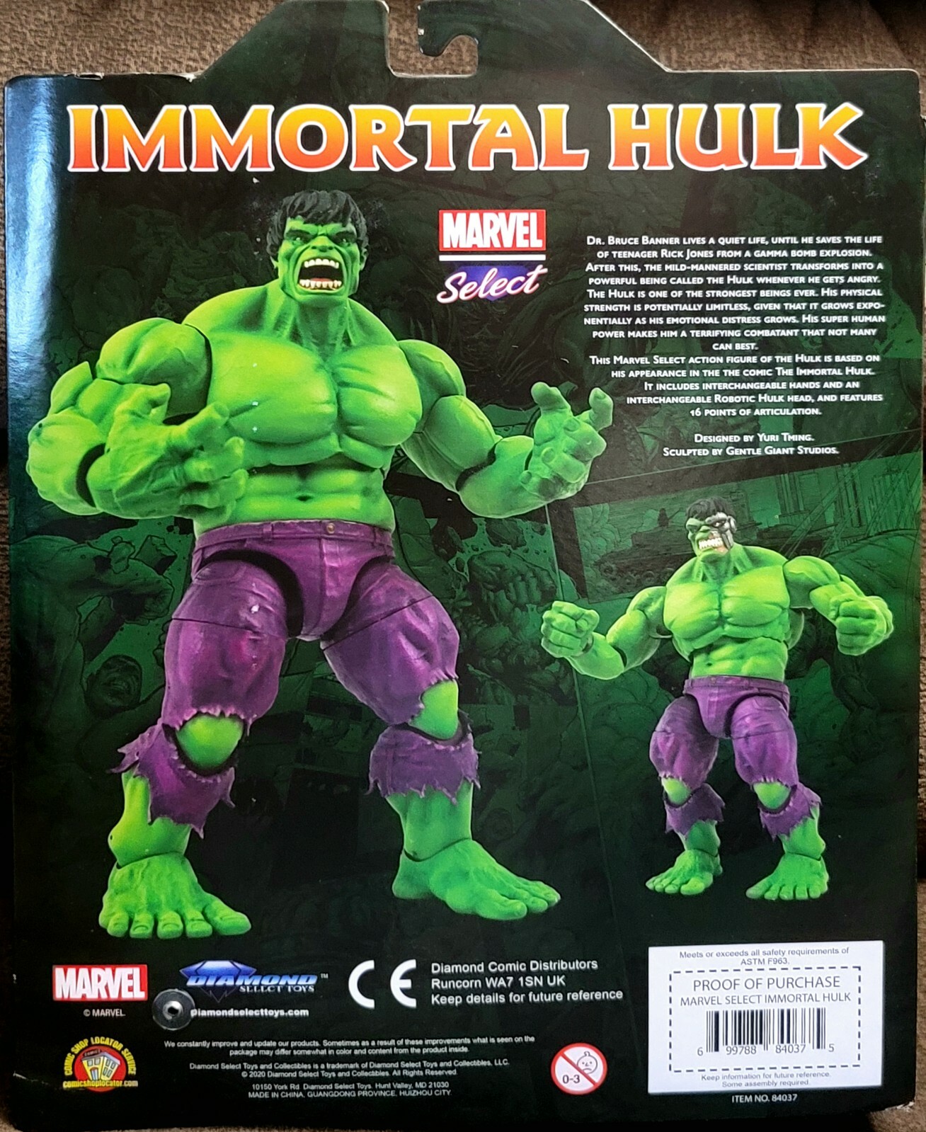 Marvel Select Immortal Hulk Figure Best Hulk Ever Made! Diamond Select
