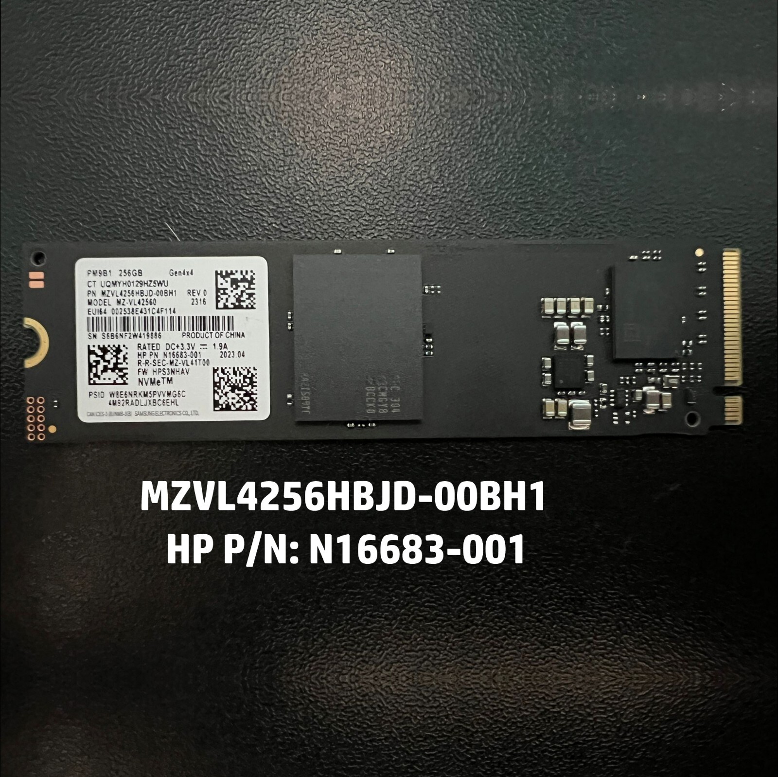 *NEW PULL* SAMSUNG 256GB M.2 2280 PCIe Gen4x4 NVMe SSD- Part ...