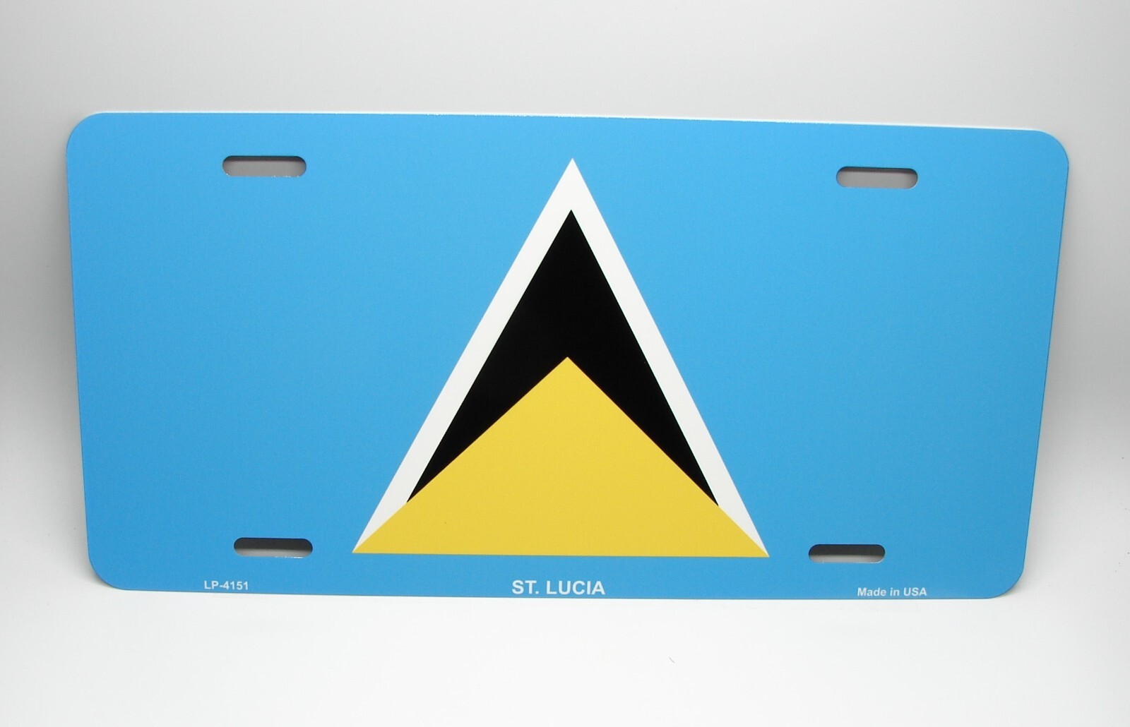 ST LUCIA FLAG METAL CAR LICENSE PLATE AUTOTAG. SAINT LUCIA CAR LICENSE ...