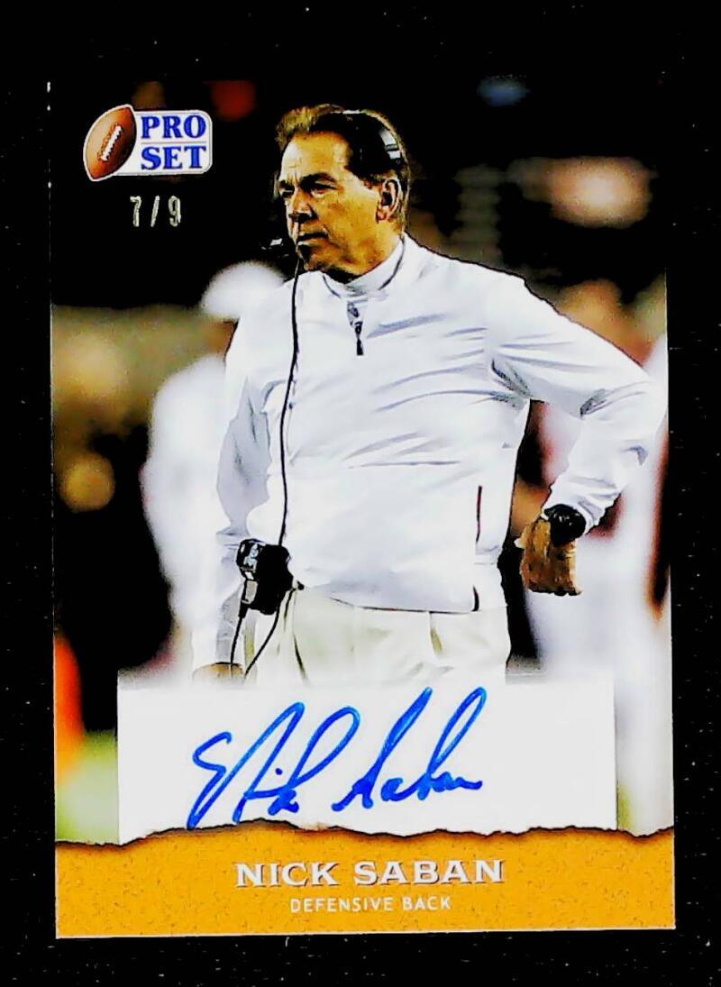 Nick Saban | Autographed Football Memorabilia & NCAA Merchandise