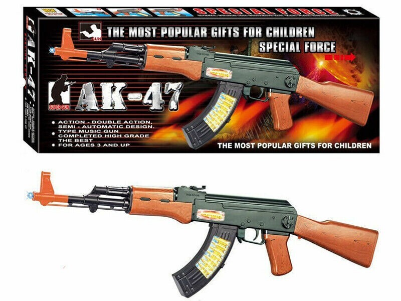 27'' Special Force AK-47 Toy Rifle Toy Machine Gun Light/Sound Battery ...