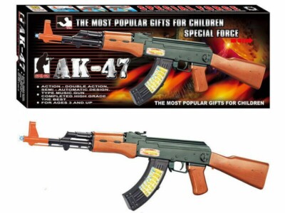 27'' Special Force AK-47 Toy Rifle Toy Machine Gun Light/Sound Battery ...
