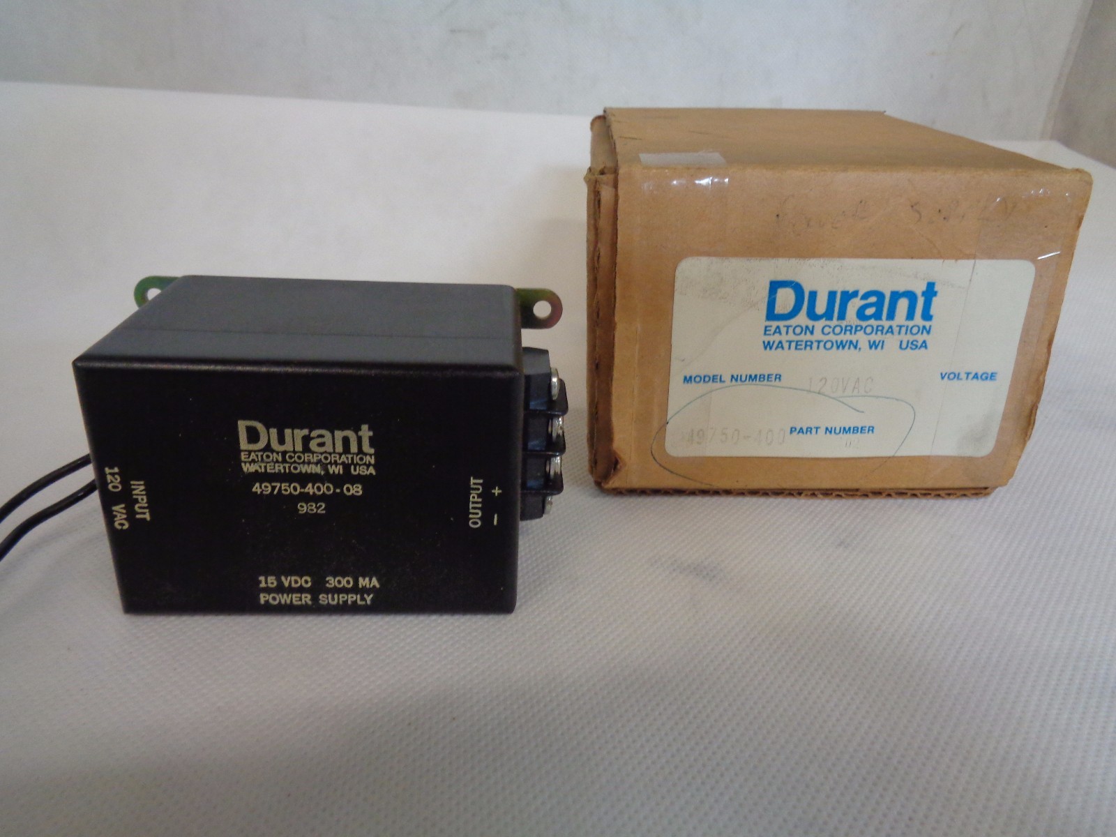 NEW DURANT/EATON 49750-400-08 POWER SUPPLY 120 V | eBay