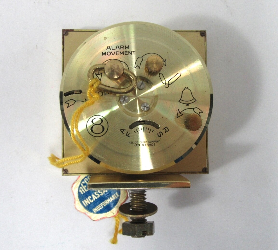 VINTAGE RELIDE CLOCK FRANCE 8 ANCRE 7 RUBIS ALARM CLOCK NEW | eBay