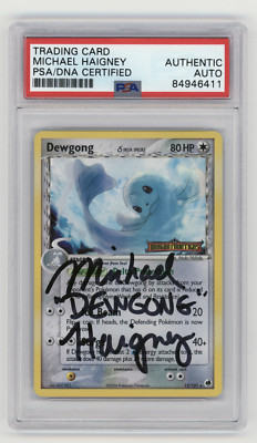 PSA Signed Micheal Haigney Dewgong 15/101 Pokemon Dragon Frontiers 2006 ...