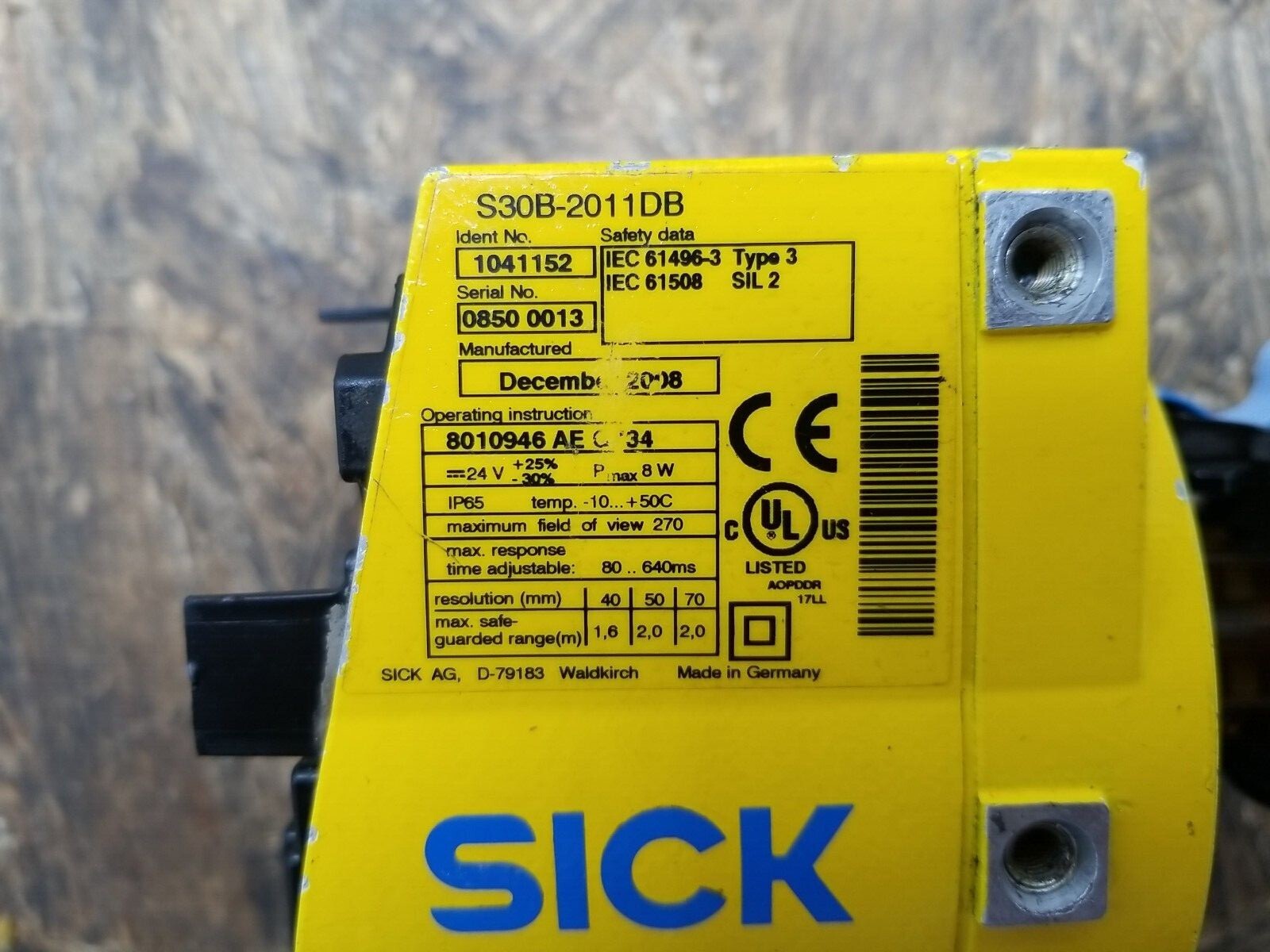 SICK S30B-2011DB Safety Laser Scanner 1041152 *FOR PARTS* | eBay