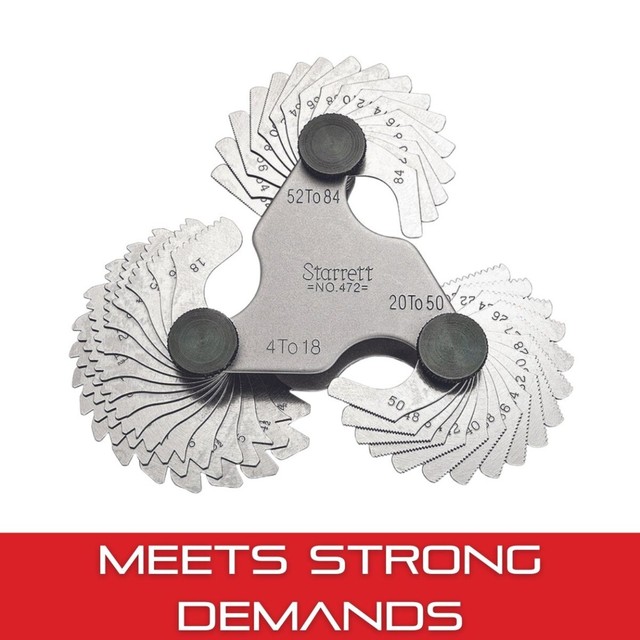 Starrett 472 Screw Pitch Gage Locking Device 4 to 84 Threads for sale ...