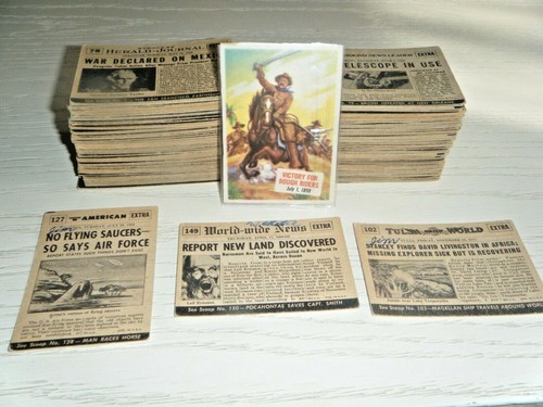 1954 Topps Scoop Complete Set 156 Cards VG-EX +Box Cut Out Most Crease ...