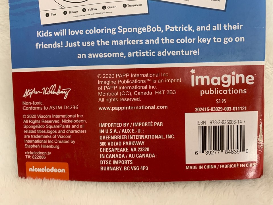 New 2020 Mini Color By Number Spongebob Squarepants Funny Adventures ...