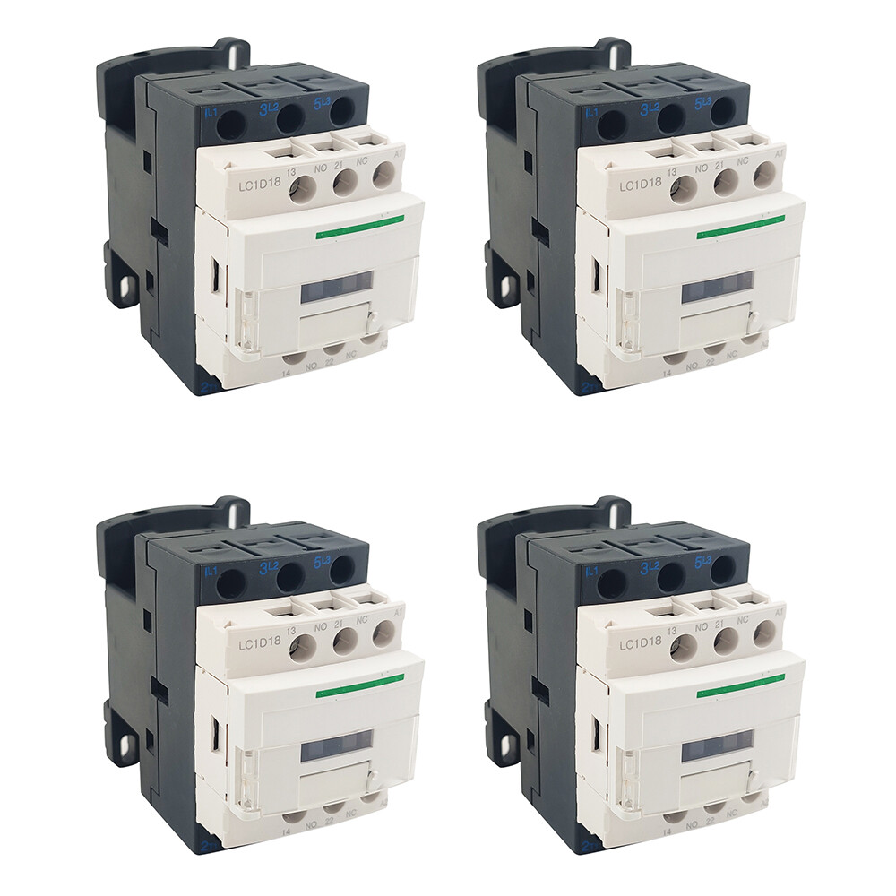 4PCS LC1D18E7 Contactor 48V coil 3P AC replace Schneider contactor ...