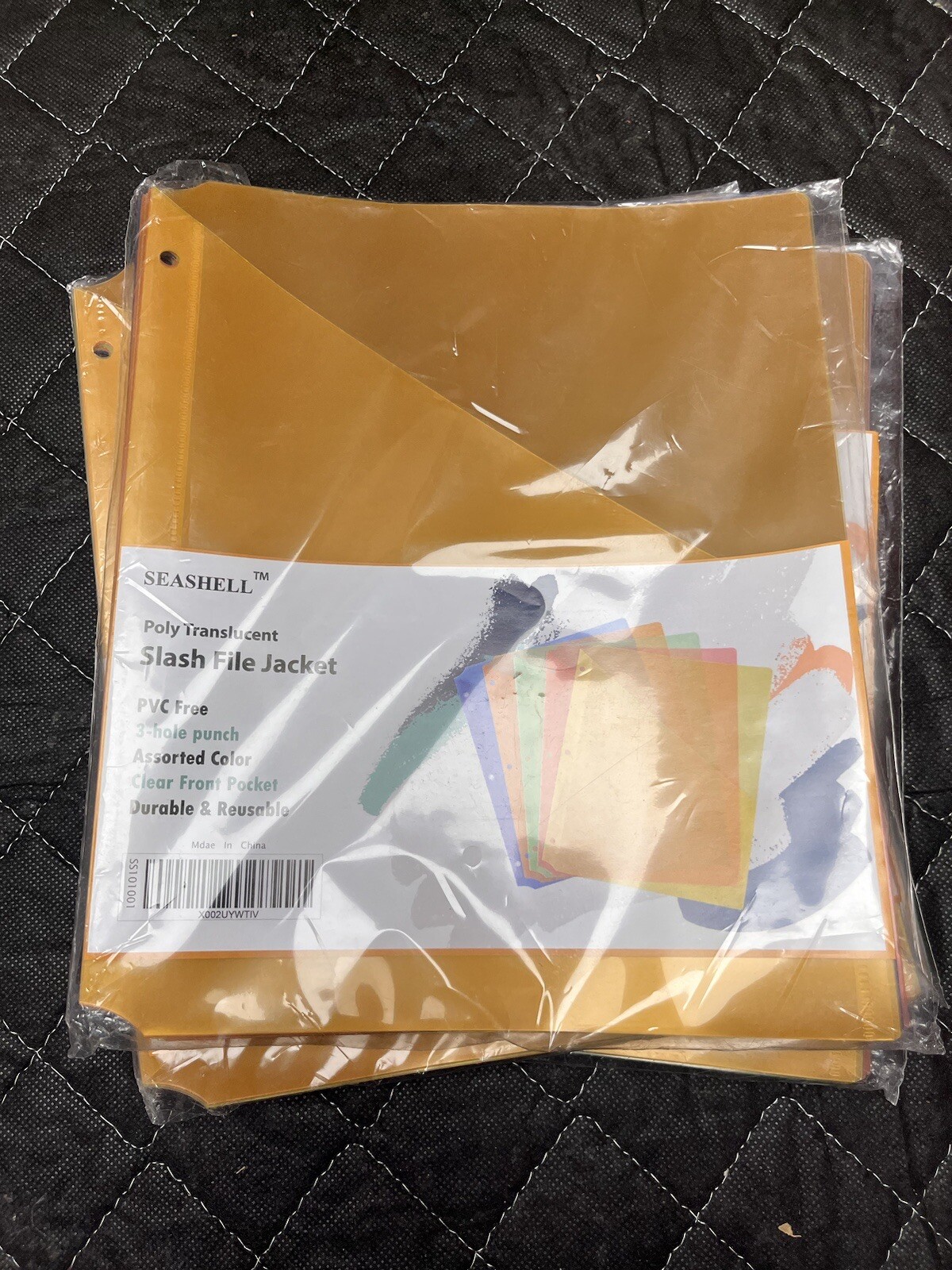 Seashell 25 Pack Poly Translucent Slash File Jacket,3 Hole Punch, J03 ...