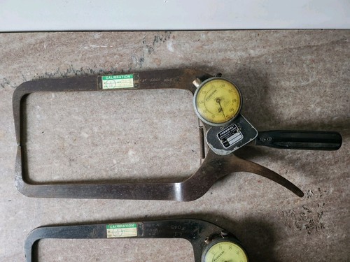 2 vintage Federal 49r-198-r1 Dial thickness Caliper Gage 0-2" 10" Depth ...