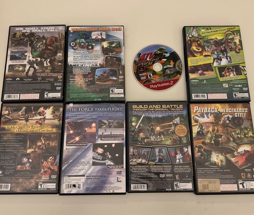 Lot Of 8 PS2 Games Star Wars, Transformers, Madagascar, Prince Of ...