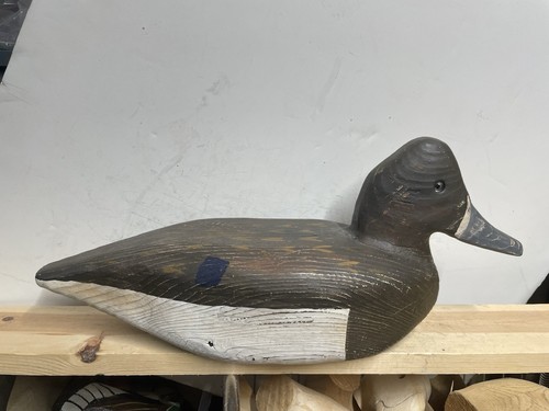 Large Wooden Hen Bluebill Duck Decoy | eBay