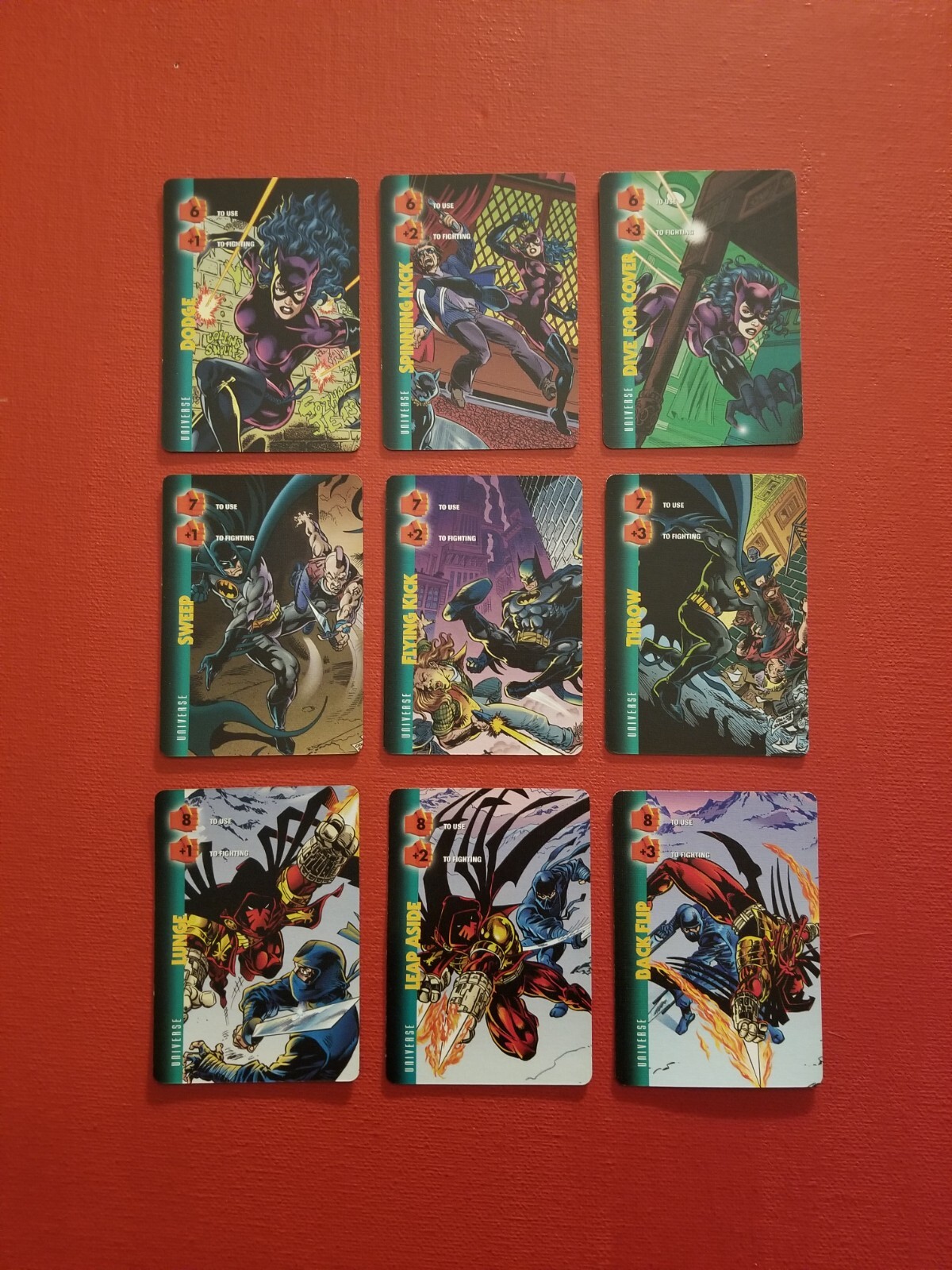 FLEER DC BATMAN - SUPERMAN OVERPOWER UNIVERSE GAMING CARD LOT OF 9 ...