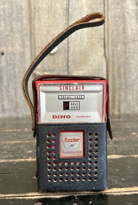 Vintage Sinclair Gasoline Dino Supreme Gas Station Promo Transistor ...