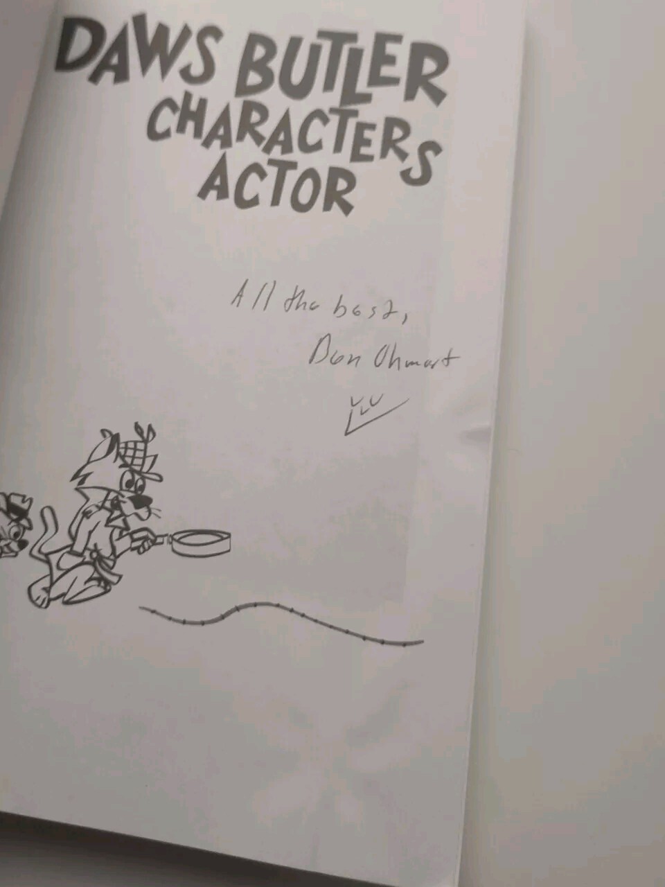 DAWS BUTLER CHARACTERS ACTOR By Ben Ohmart & Joe Bevilacqua Signed By ...