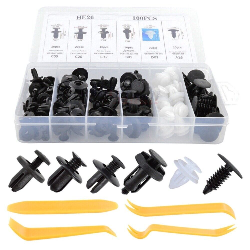 Car Retainer Clips 105 PCS Auto Plastic Fasteners Kit Push Trim Pin ...
