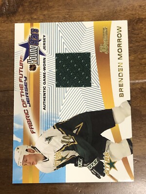 2001-02 Bowman Young Stars Fabric of the Future Brenden Morrow #FFJ-BM ...