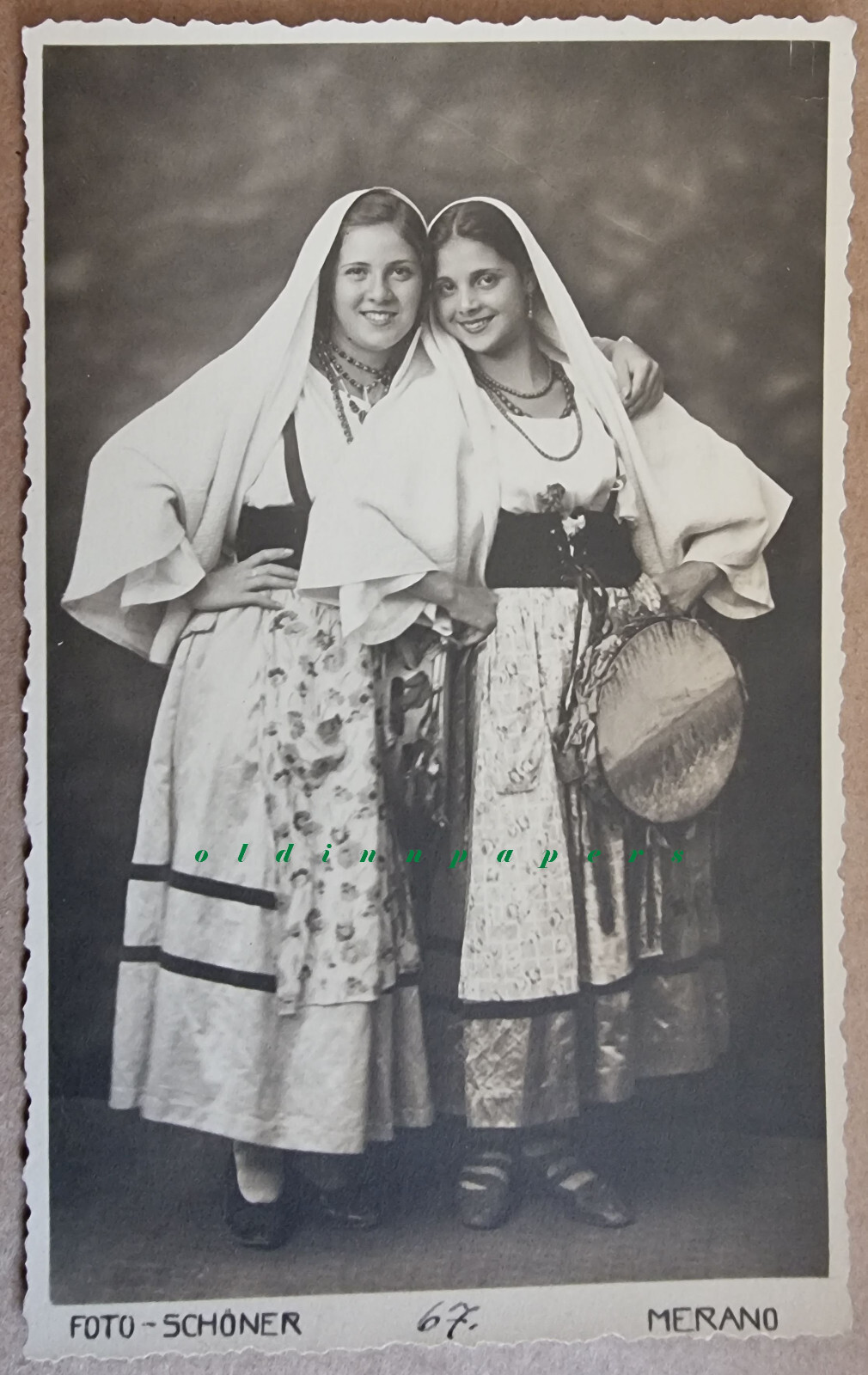 Sizilien 2 Frauen in Volkstracht Mode Italien Schöner Merano um 1933 ...
