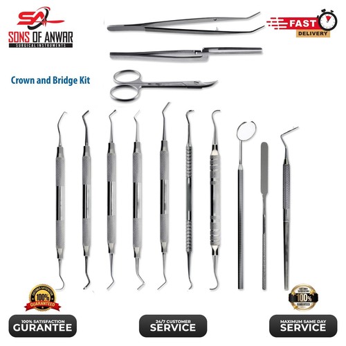 Dental Crown Bridge Prep Kit Dentist Restorative Tools Surgical ...