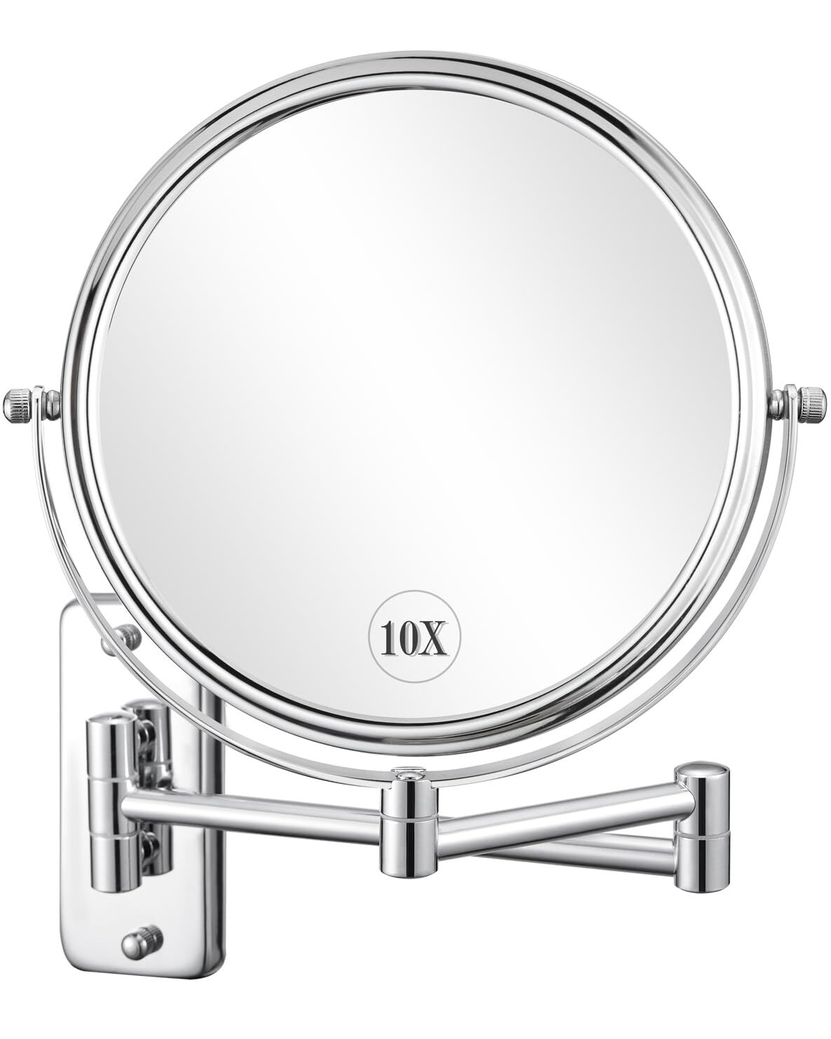 8 Inch Wall Mounted Magnifying Mirror With 10x Magnification Double ...
