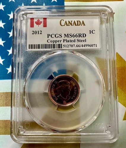 🔥2012 CANADA 1C PGCS GRADED MS66RD COPPER PLATED STEEL VERY NICE SEE ...