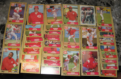 CINCINNATI REDS 35 team set 1987 TOPPS & TRADED Pete Rose ERIC DAVIS | eBay