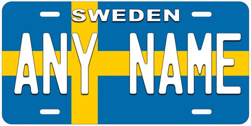 Sweden Flag Any Name Personalized Novelty Car License Plate | eBay