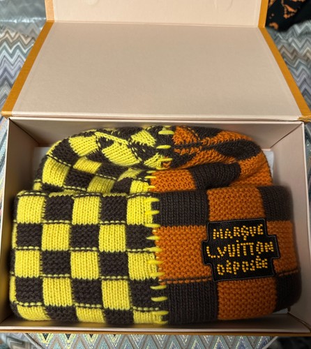 LOUIS VUITTON - Damier Pop Split Beanie - M7362A - Yellow / Red-STOCK X ...