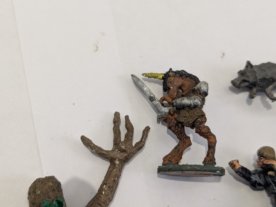 Mixed Vintage Ral Partha Pre Slotta Warhammer Metal Miniatures Figures ...