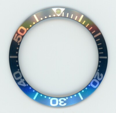Bezel Insert for Omega Sea Master full size 082SU1464 blue with silver ...