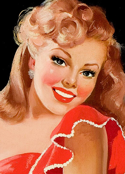 Peter Driben 1948 Pin-Up Girl "Getting Ready" Vintage Style Poster ...