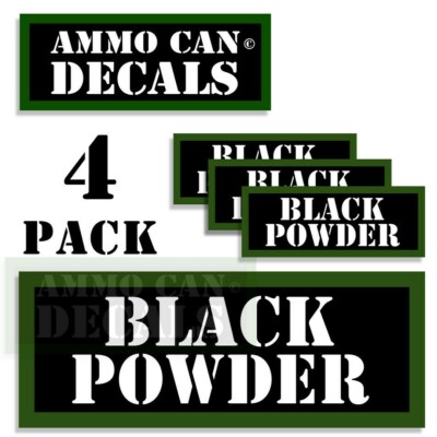 BLACK POWDER Ammo Can Decals Ammunition Ammo Can Labels 3"x1.15" Vinyl ...
