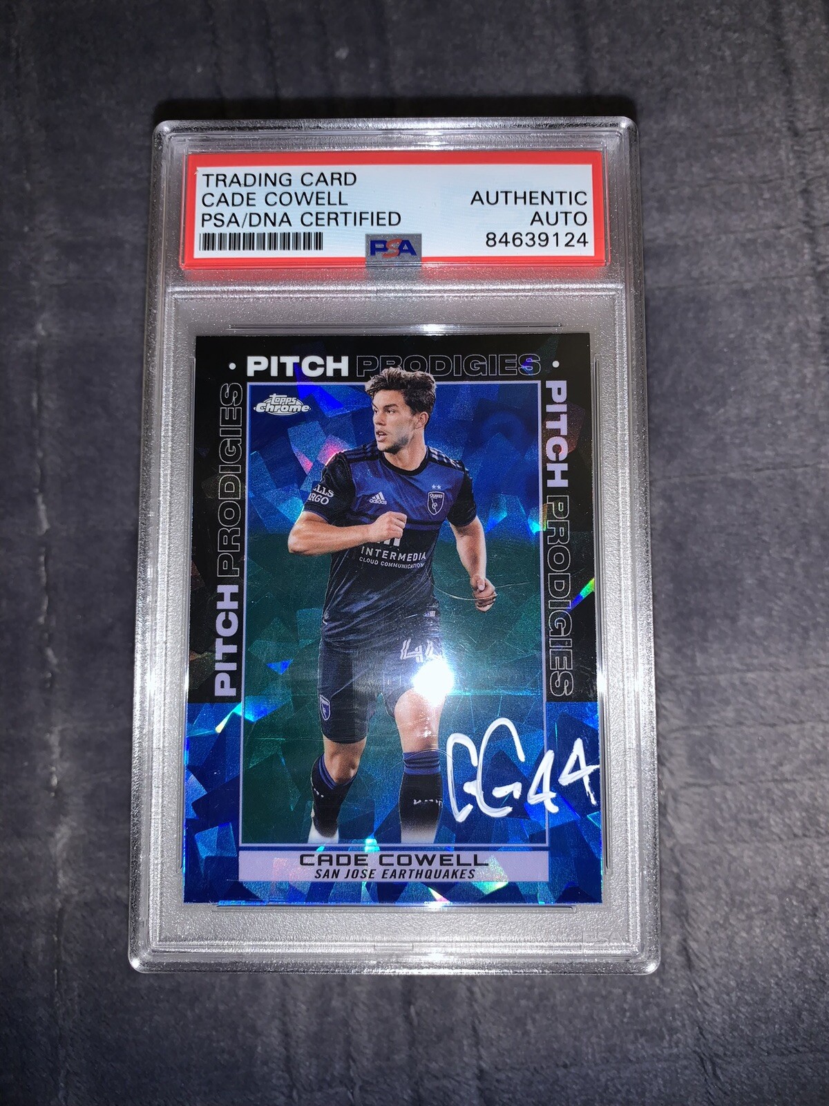 Cade Cowell Signed Topps Chrome Sapphire Pitch Prodigies Rookie Card ...