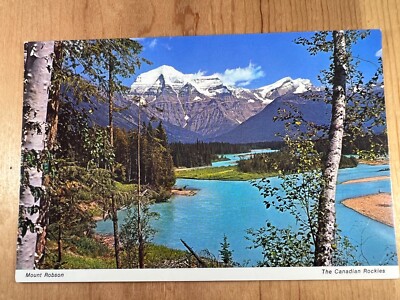 Vintage Color Postcard, Mount Robson, Canadian Rockies, Jasper, Canada ...