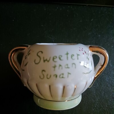Vintage Sweeter Than Sugar Packet Holder Toothpick Dish Bowl Trinket | eBay