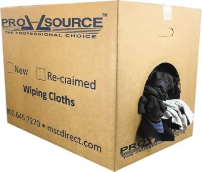 50 Lb Box PRO SOURCE Low Lint Reclaimed Cotton Polo Shop Rags: Assorted ...