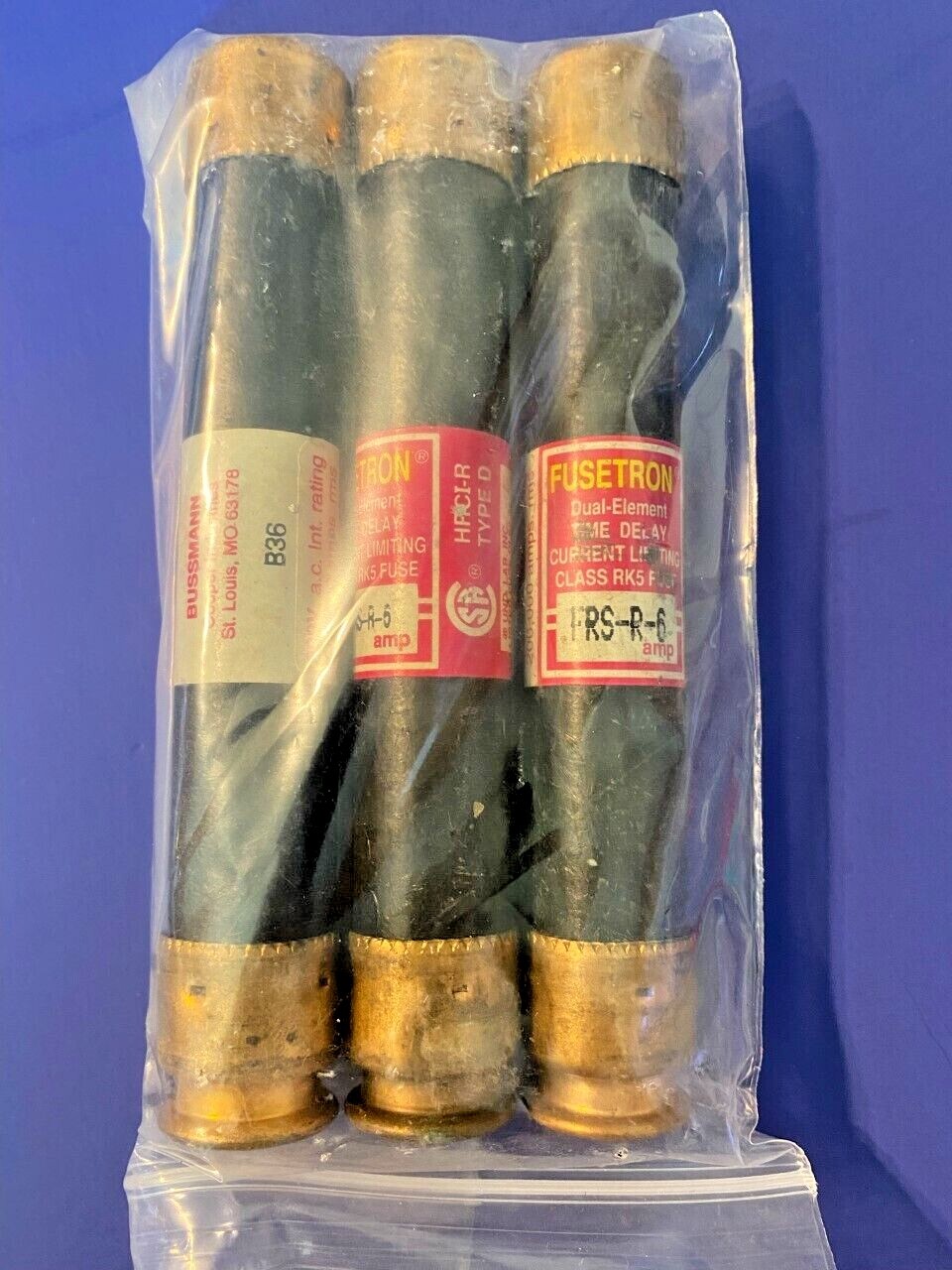 Bussmann Buss FRS-R-6 6 Amp Fuse FRSR6 Fusetron-3PCK | eBay