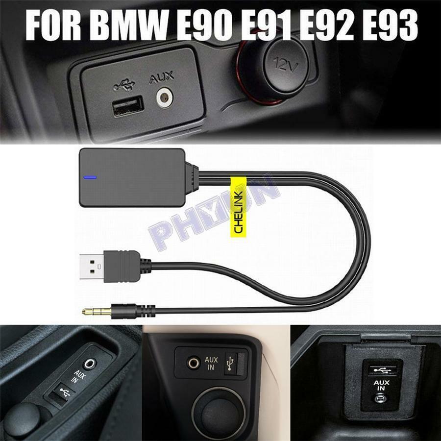 Wireless Car Bluetooth Adapter AUX USB Audio Music Cable For BMW E90 ...