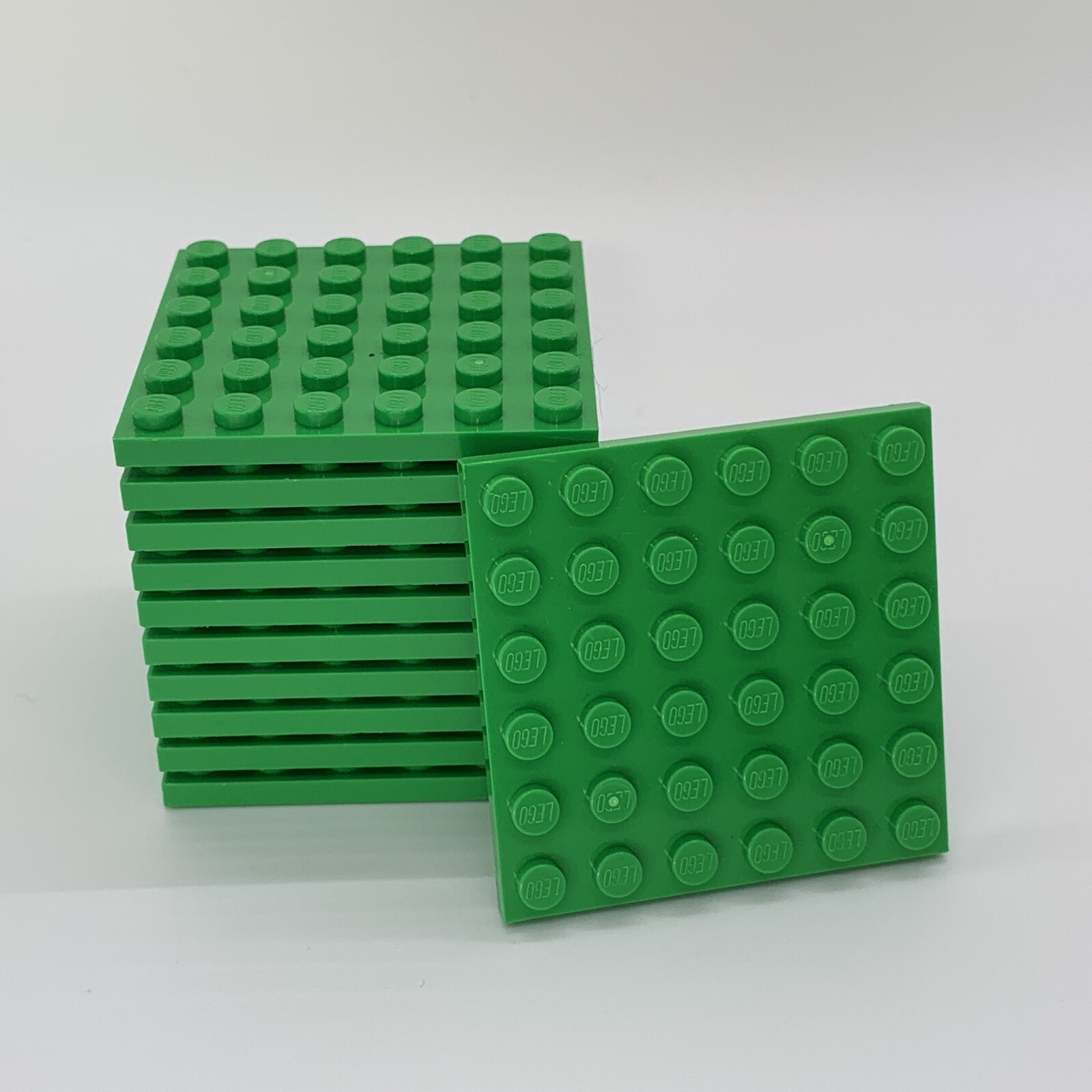 Lego Plate 6x6 Studs Color Lime Green Piece Number 3958 Lot of 11 | eBay