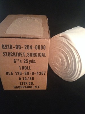 NEW ETEX Surgical Stockinet 6"x25yds 1 Roll 6510-00-204-0000 | eBay